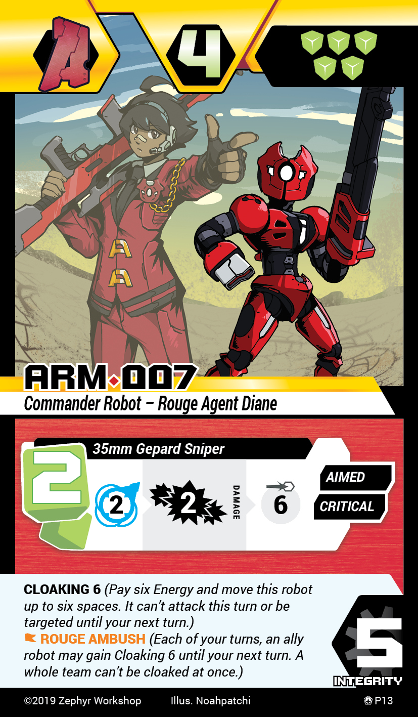 Promo Cards! And introducing Rouge Agent Diane! - Zephyr Workshop